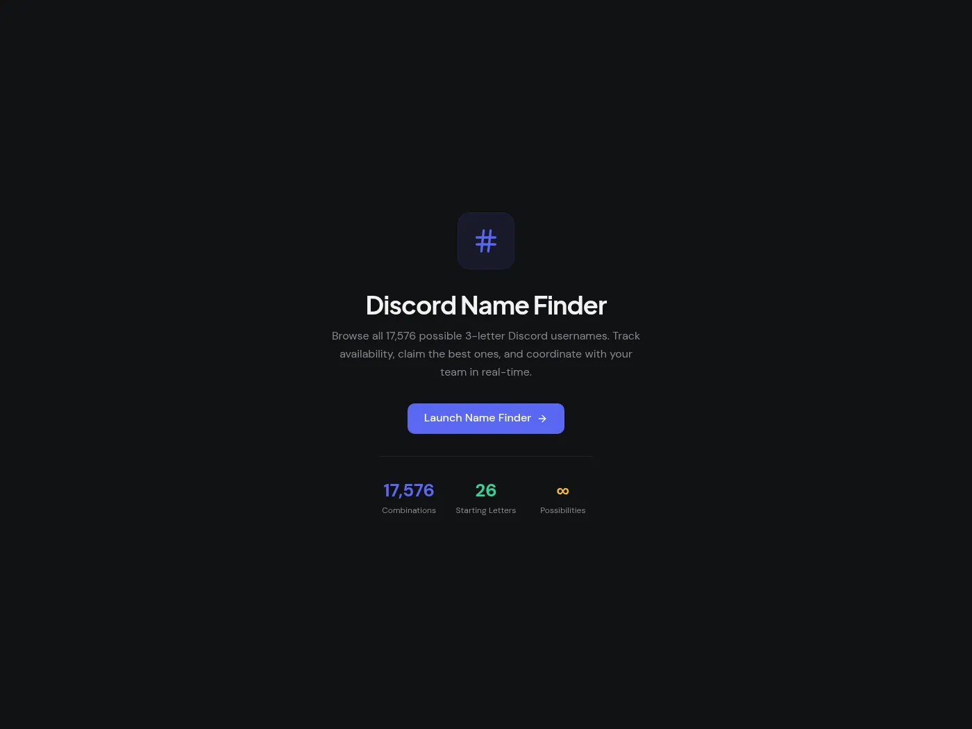 Discord Name Finder