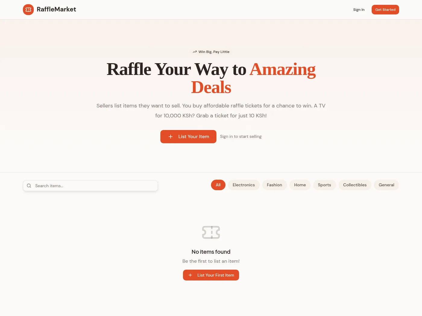 Raffle Goods Market