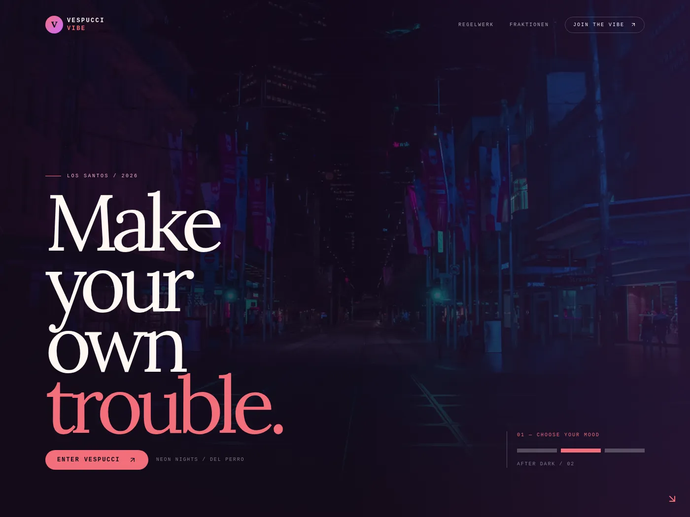 Vespucci Vibe Website