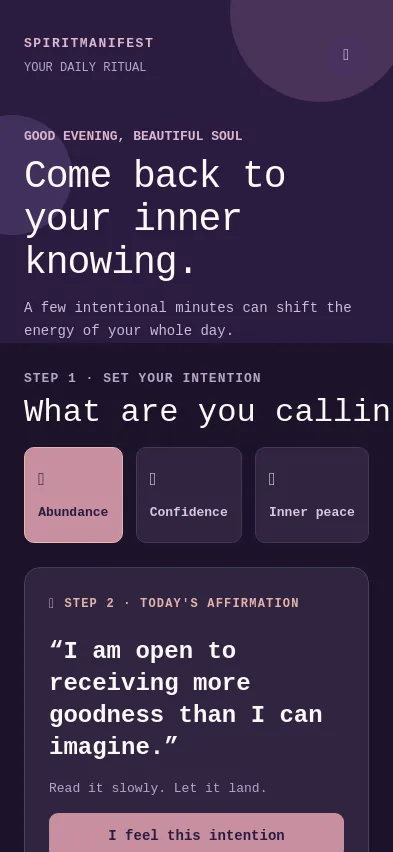 SpiritManifest App