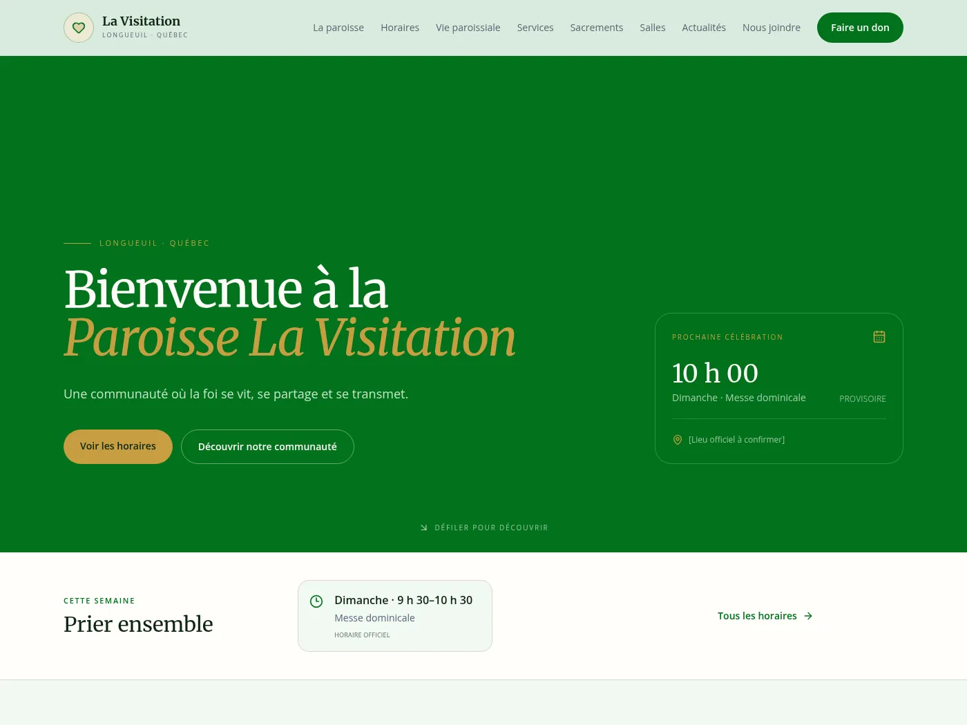 La Visitation Web Platform