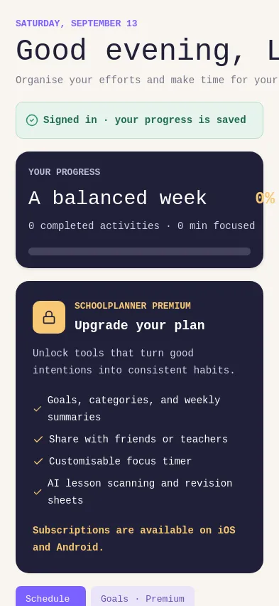 SchoolPlanner Mobile