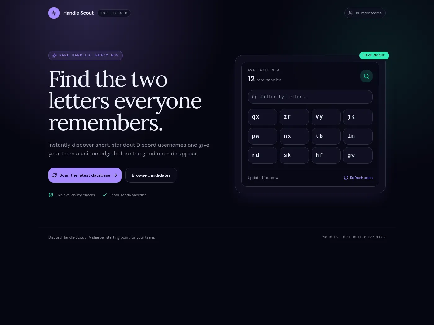 Discord Handle Scout