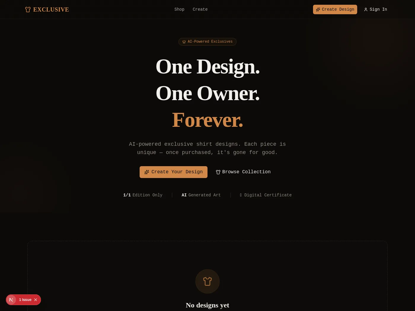 Exclusive Shirts AI Platform