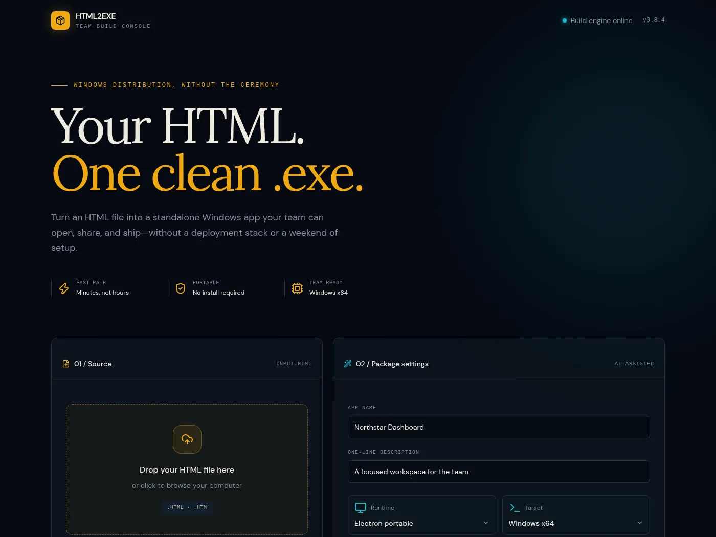 HTML2EXE AI Builder