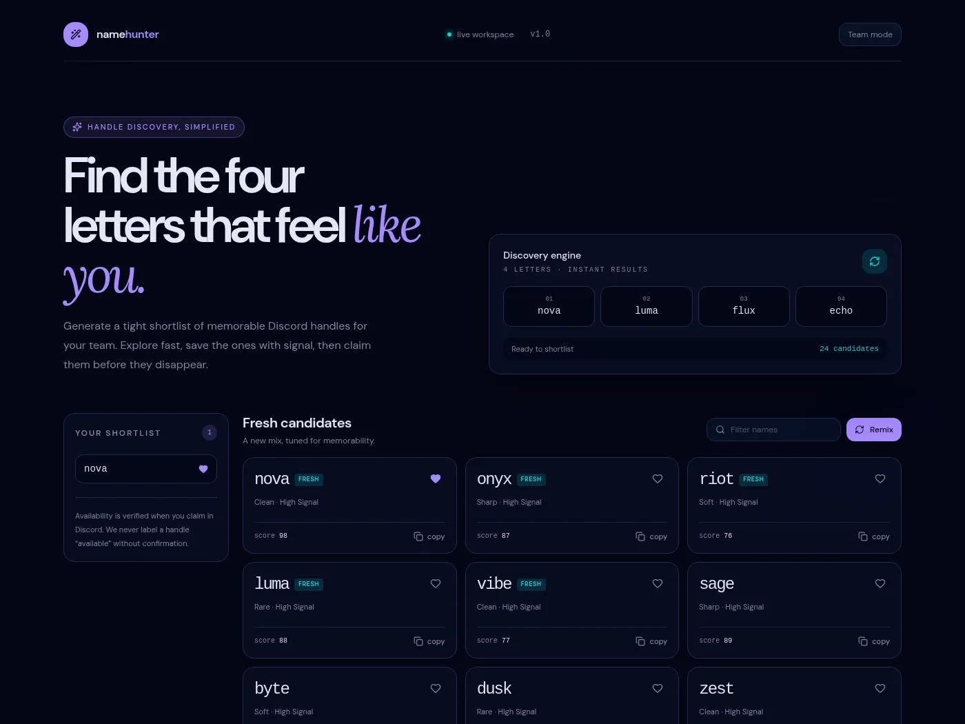 Discord Name Hunter