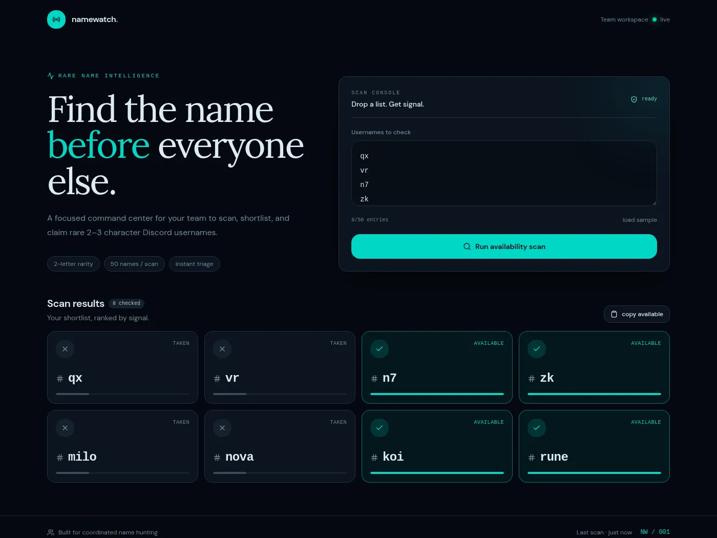 Discord Name Checker