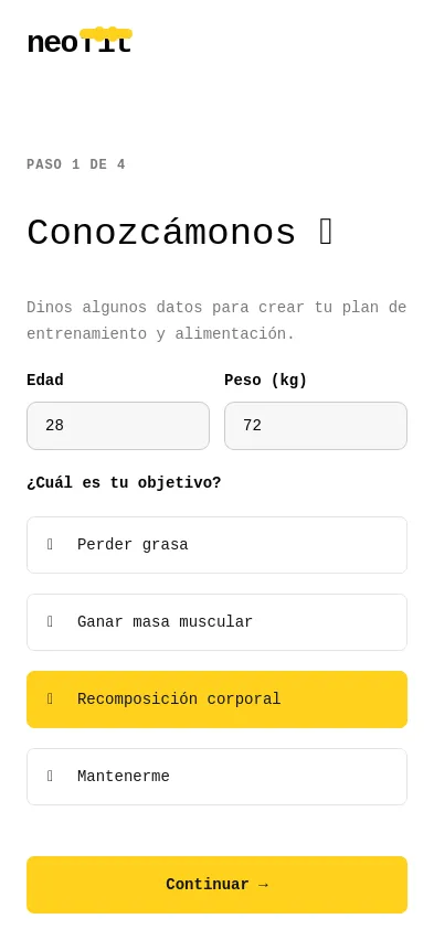 Neofit Fitness App