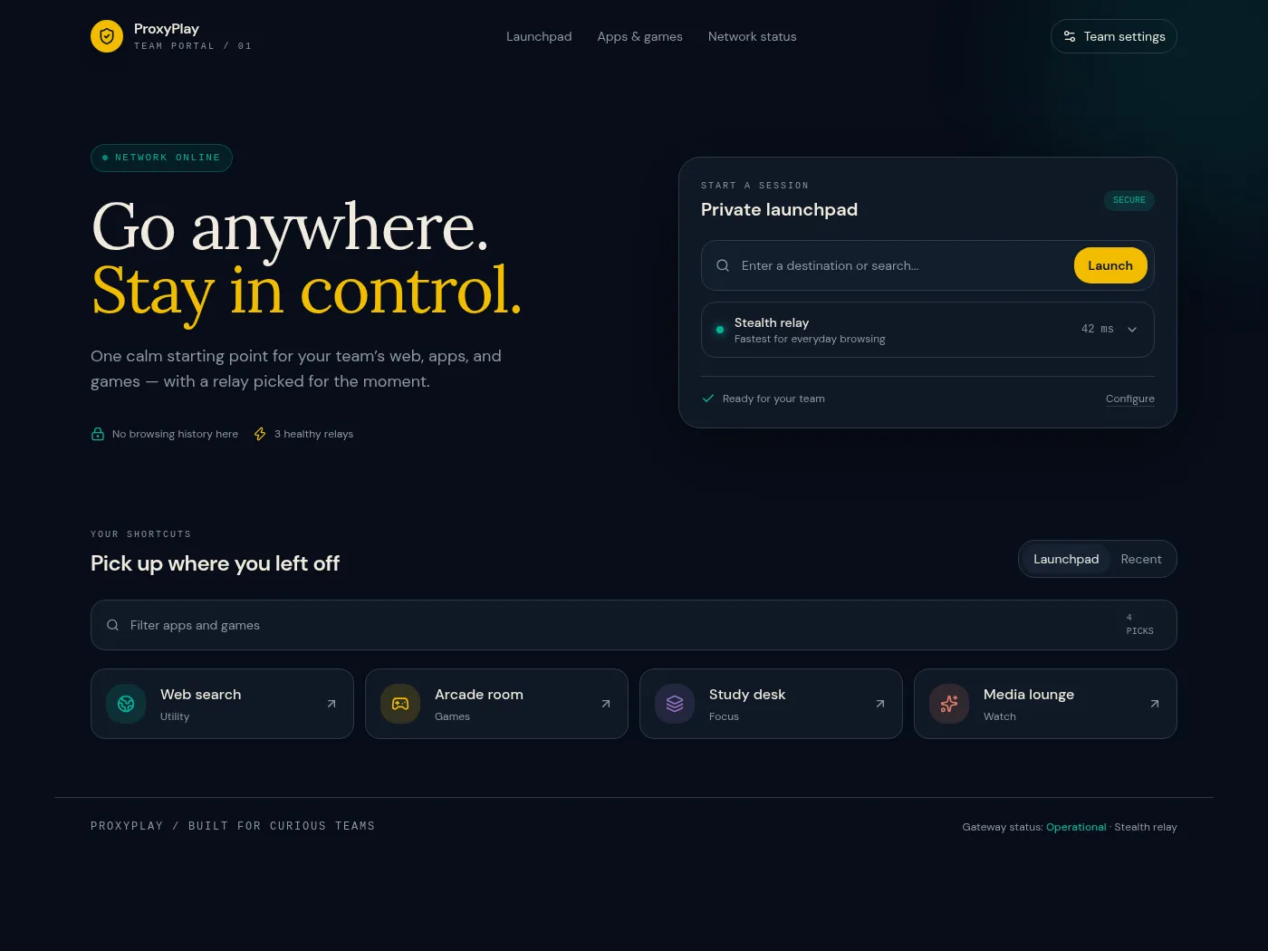 ProxyPlay Portal