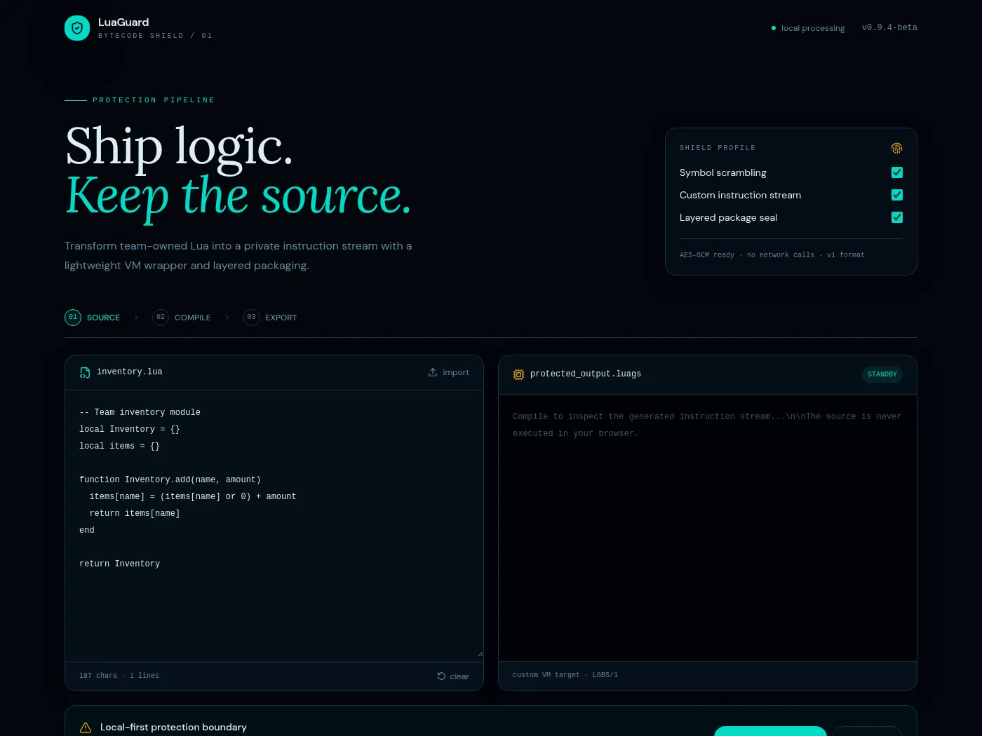 LuaGuard Bytecode Shield