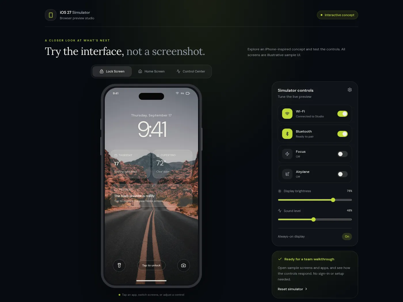 iOS 27 Browser Simulator