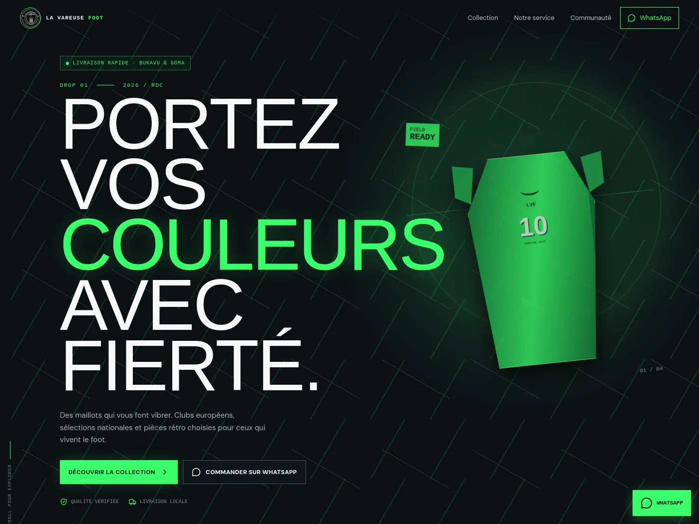 La Vareuse Foot Vitrine