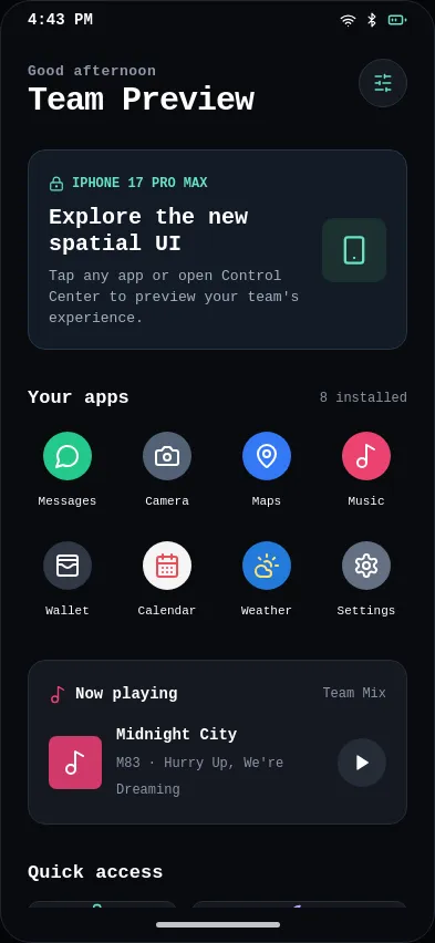 iPhone 17 Pro Simulator