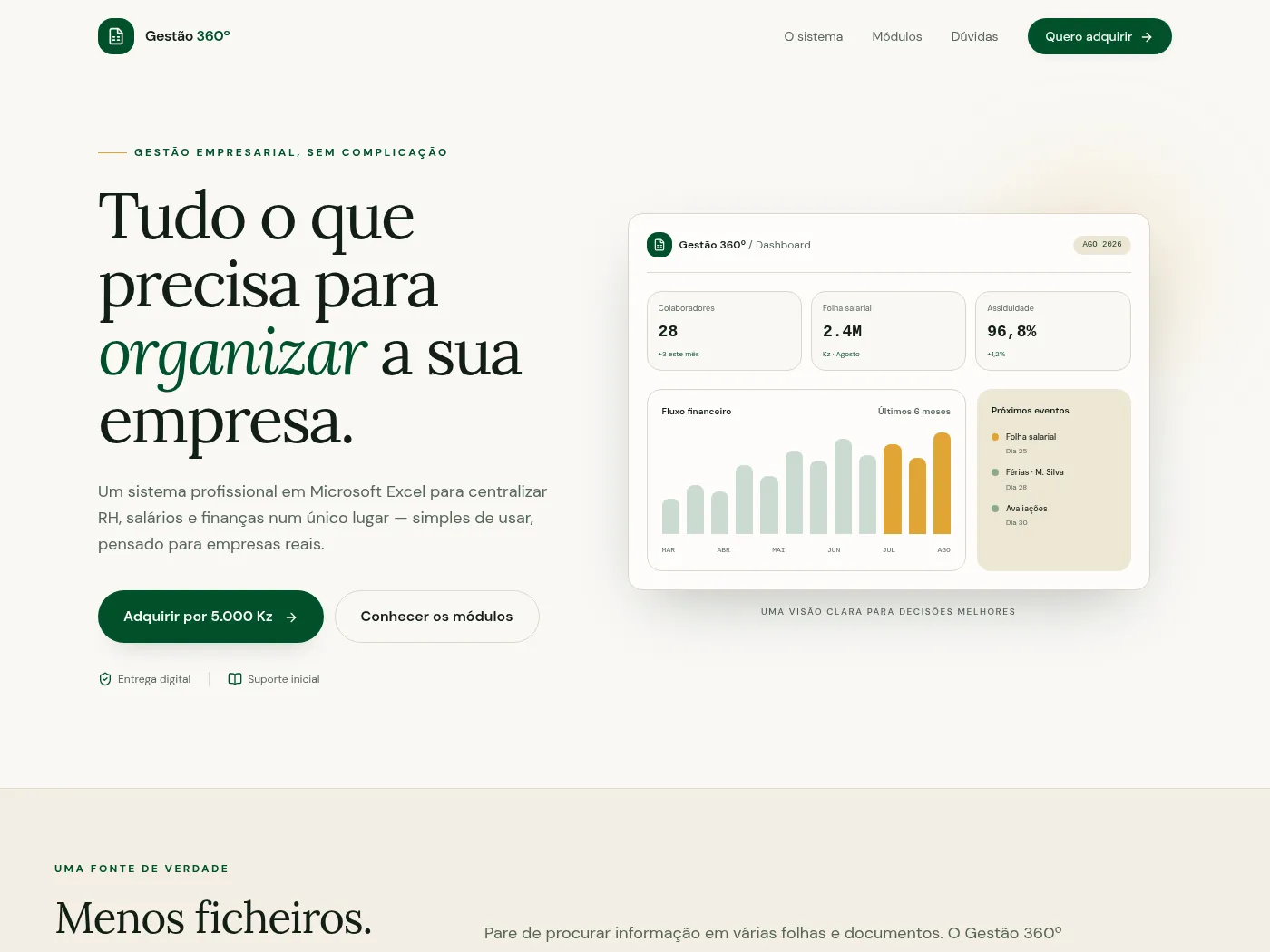 HR & Finance Excel System