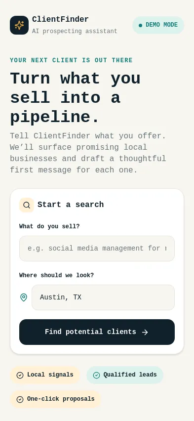 ClientFinder AI