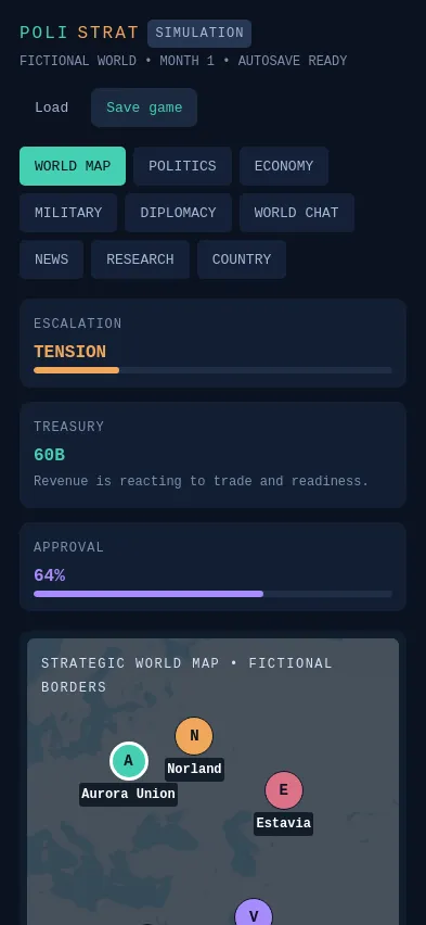 PoliStrat Simulator Mobile