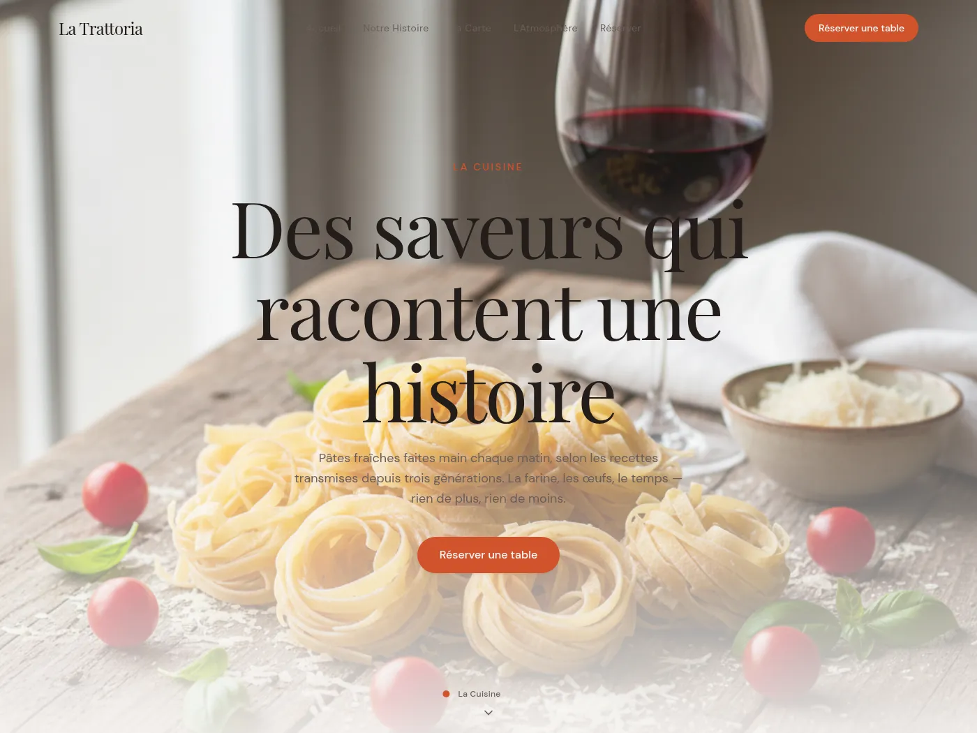 La Trattoria Portfolio Site