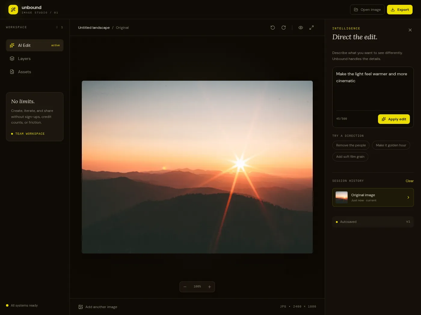 Unbound Image Studio