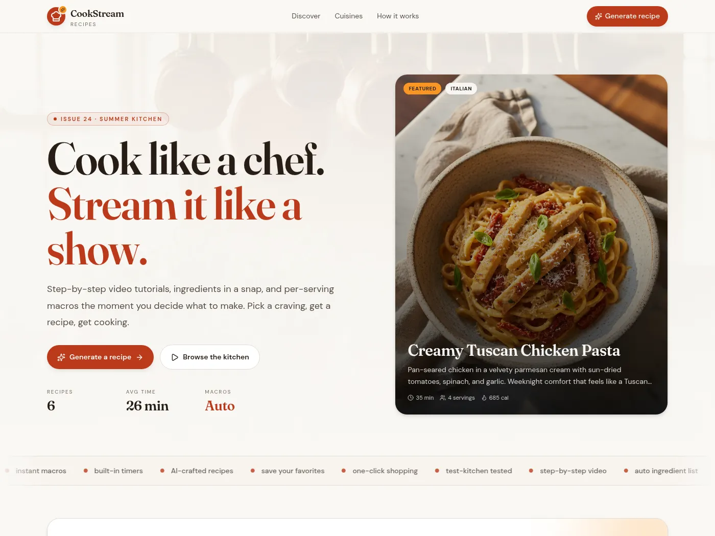 CookStream Recipes