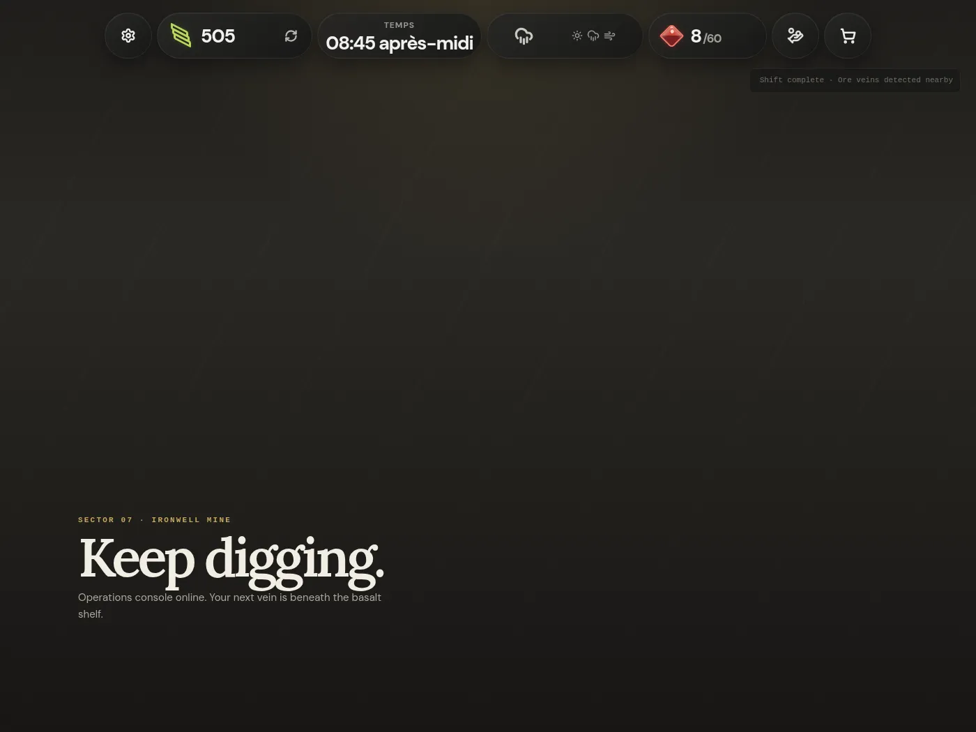 MineBar UI