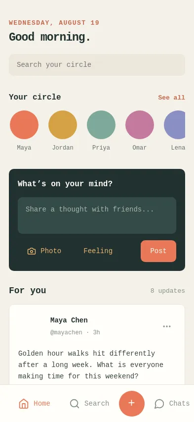 Pocket Social Network