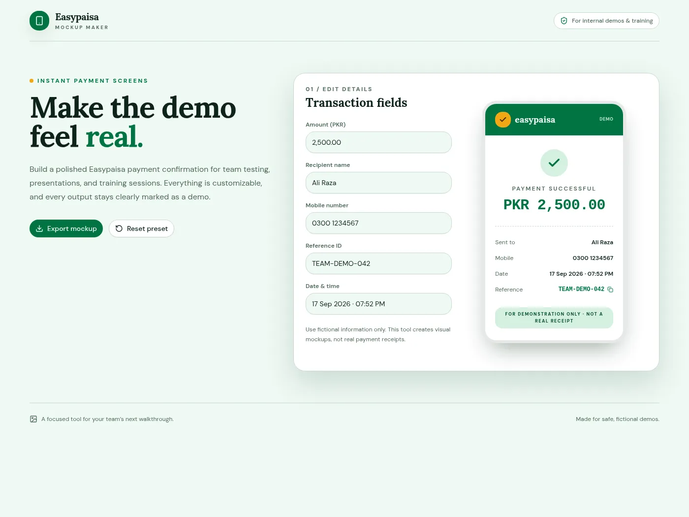 Easypaisa Mockup Maker