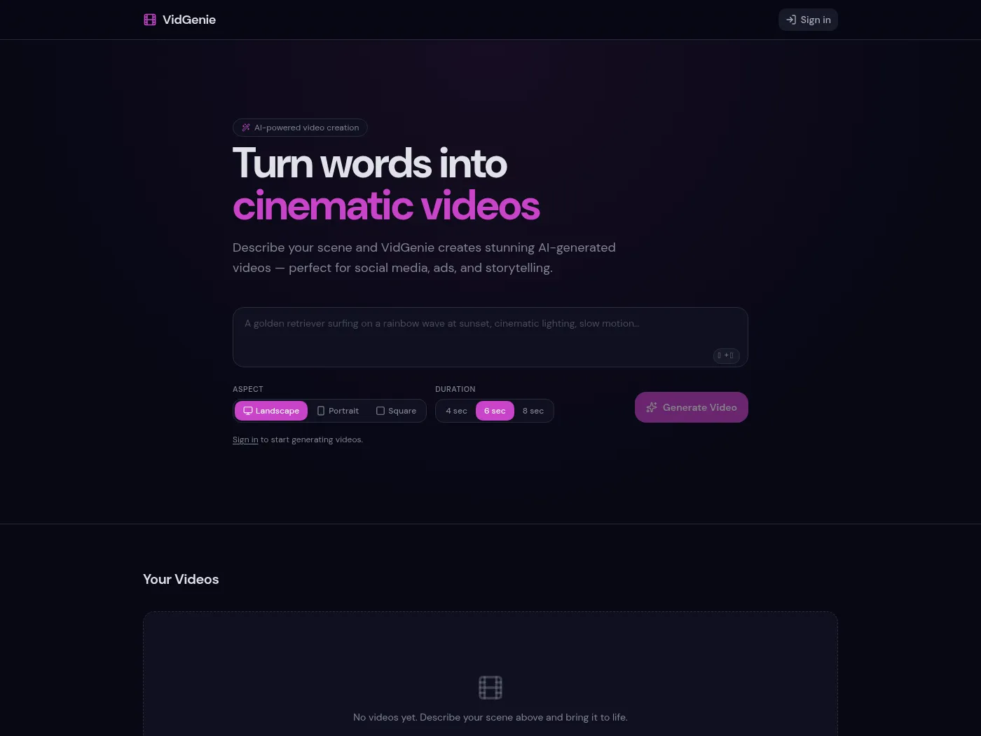 VidGenie