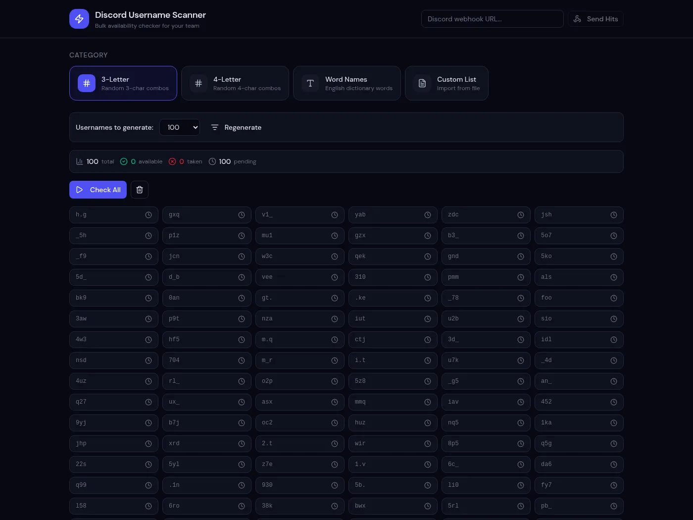 Discord Username Scanner