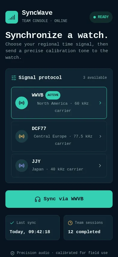 SyncWave Watch App