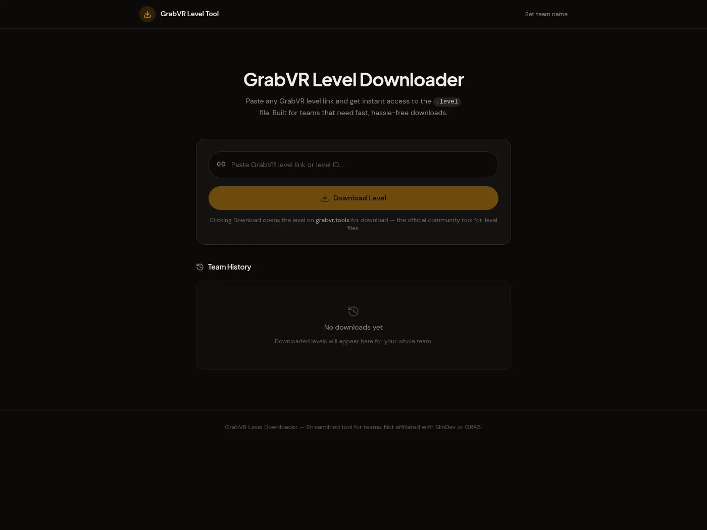 GrabVR Level Downloader