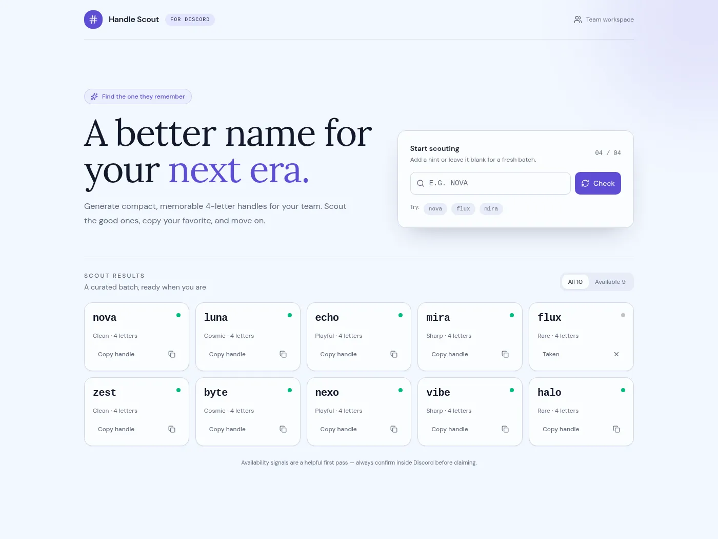 Discord Name Finder