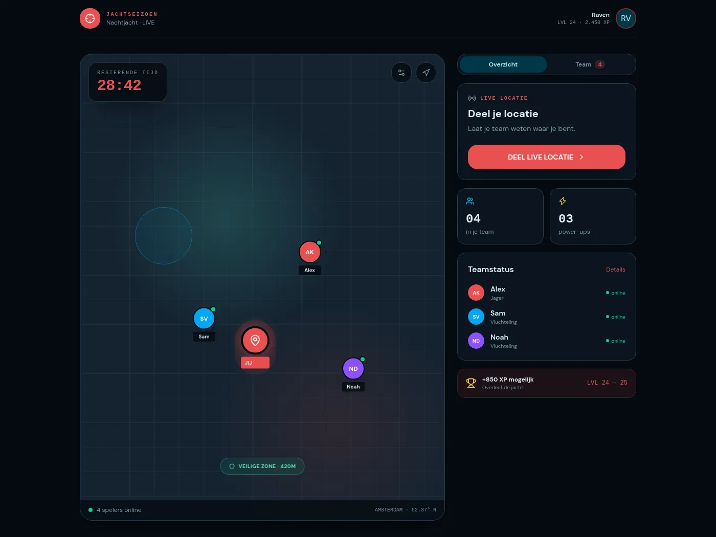 Jachtseizoen Multiplayer Mobile Game