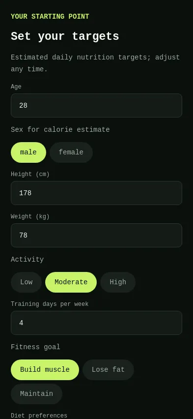MuscleFuel AI