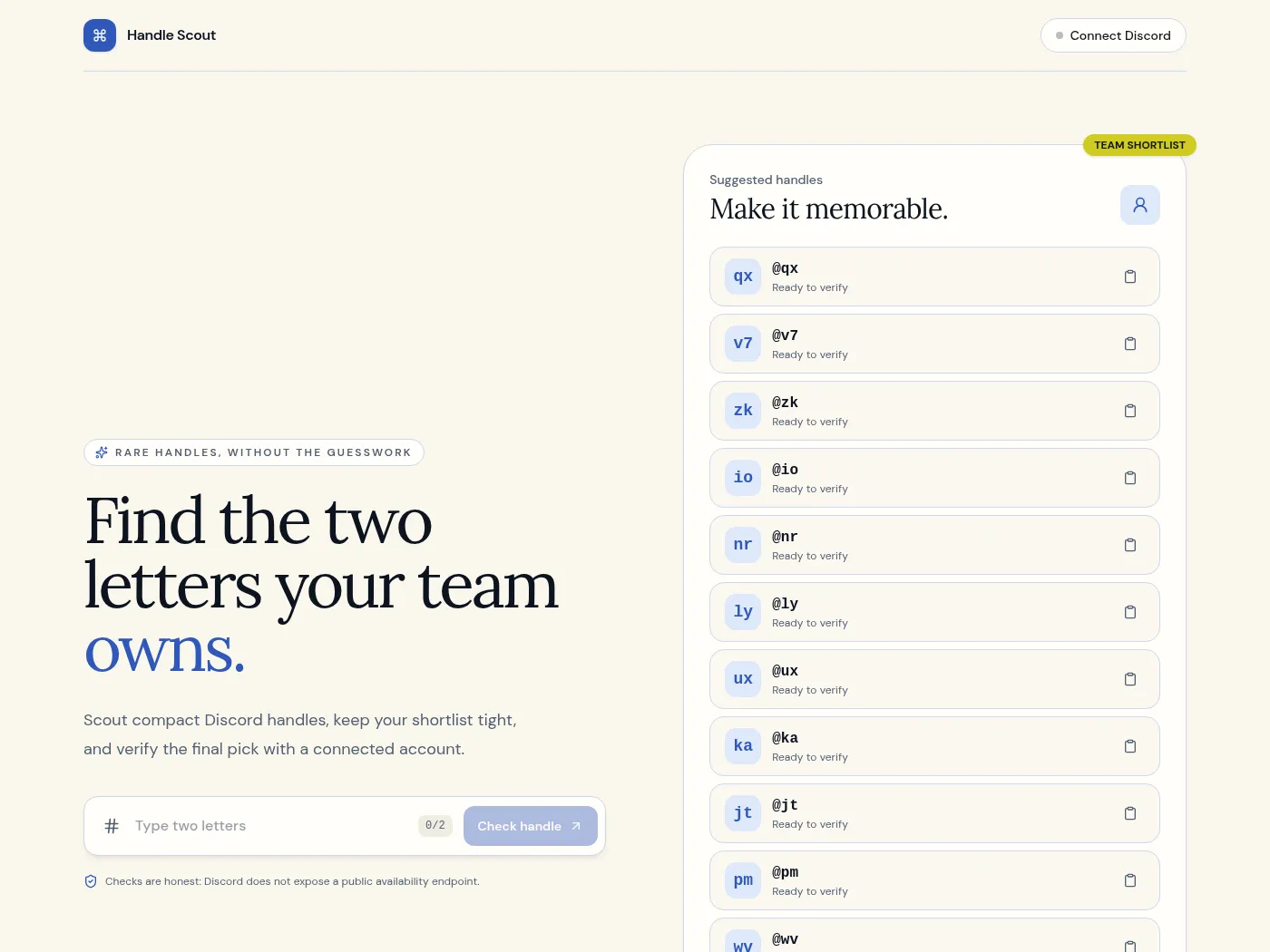 Discord Handle Checker