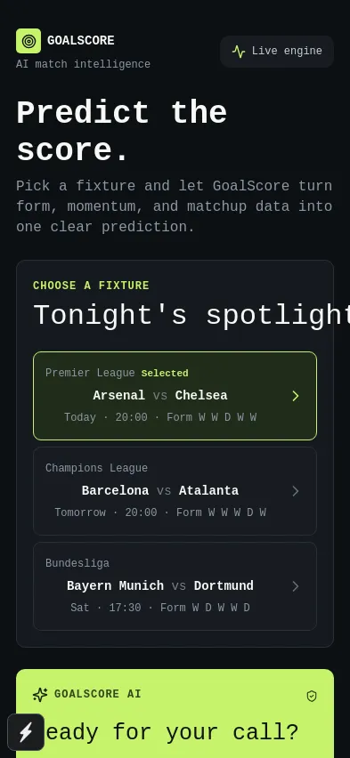GoalScore Predictor