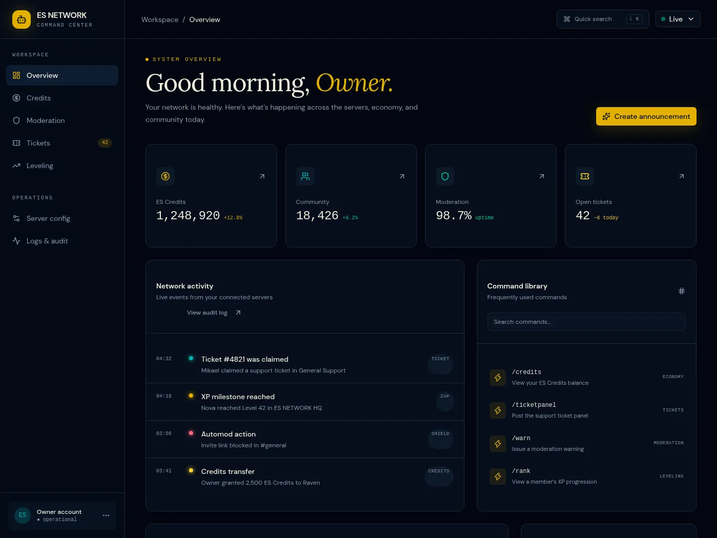 ES NETWORK Discord Bot