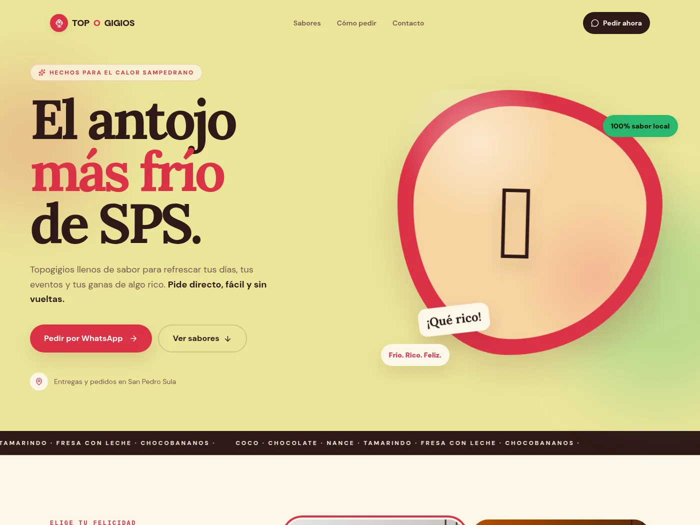 Topogigios Landing Page