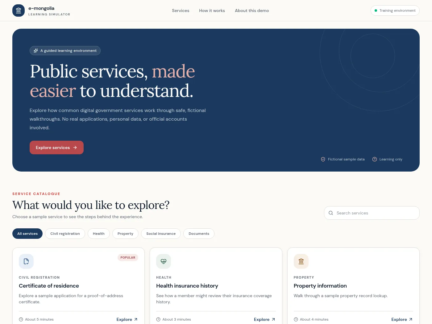 E-Gov Platform Simulator