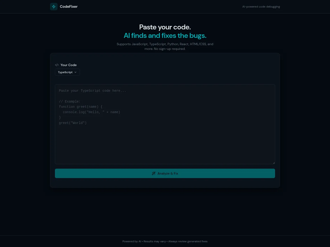CodeFixer