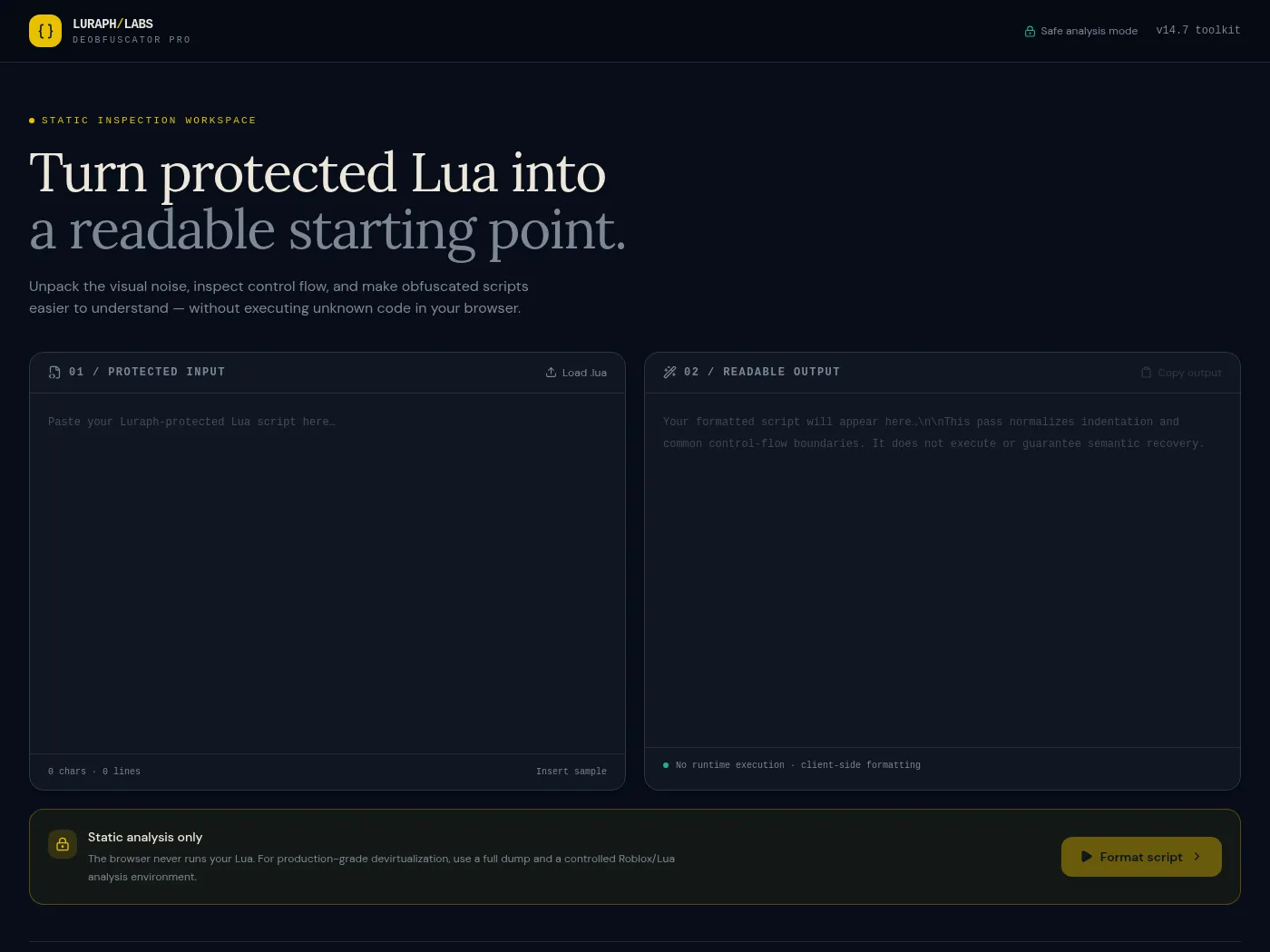 Luraph Deobfuscator Pro