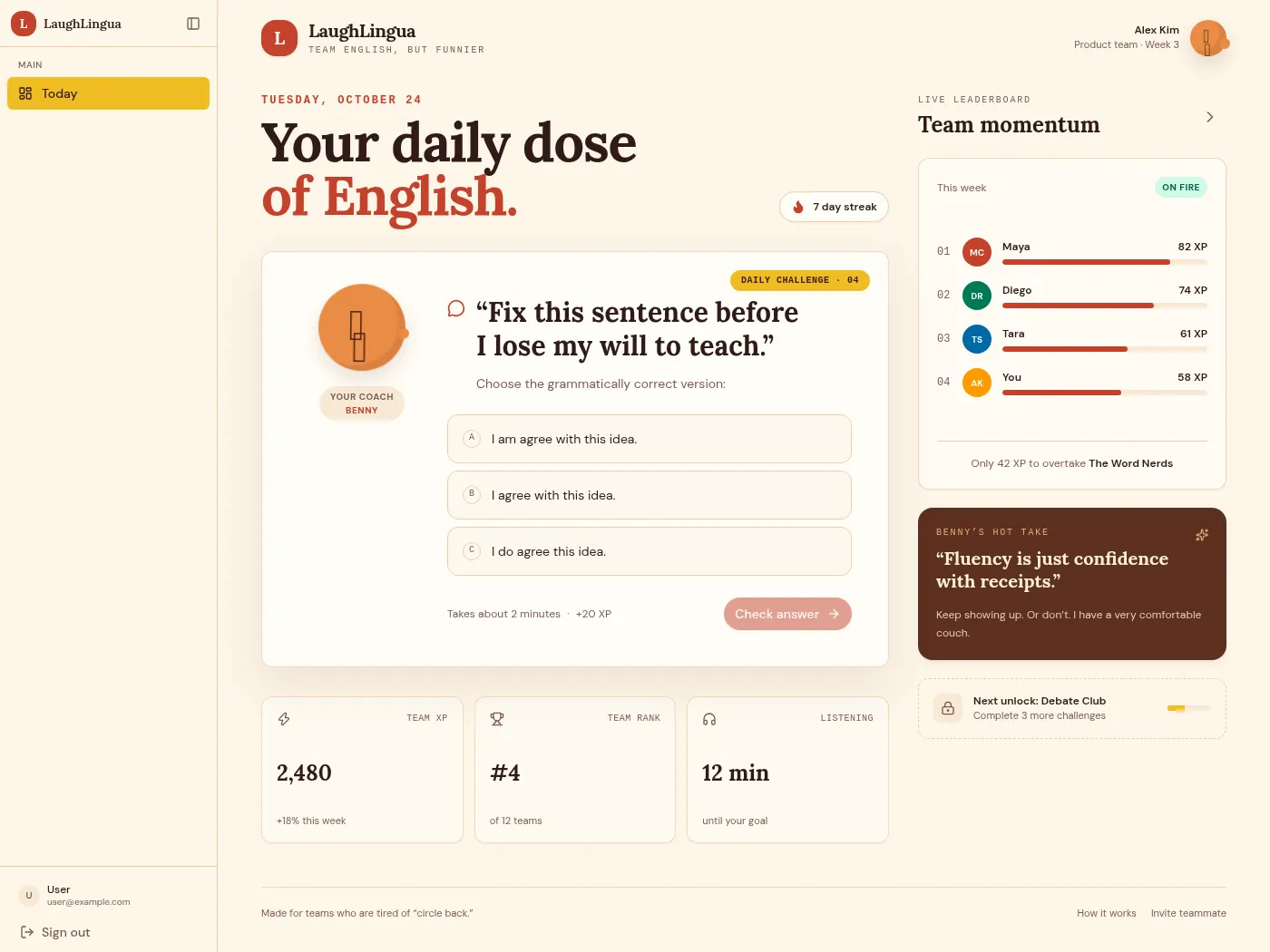 LaughLingua English App