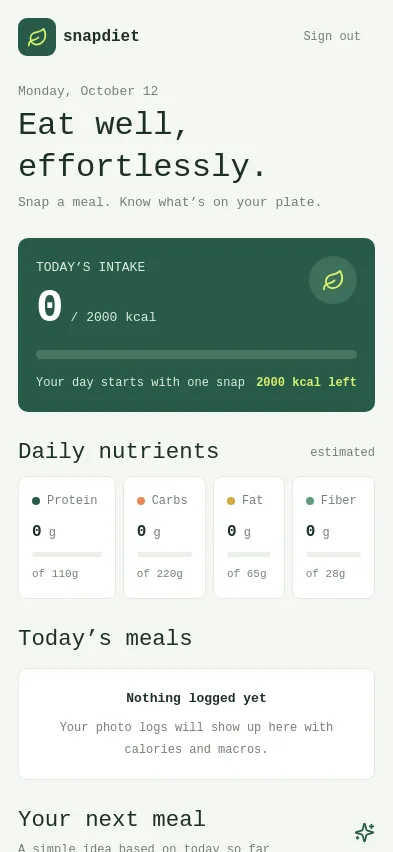 SnapDiet AI Tracker