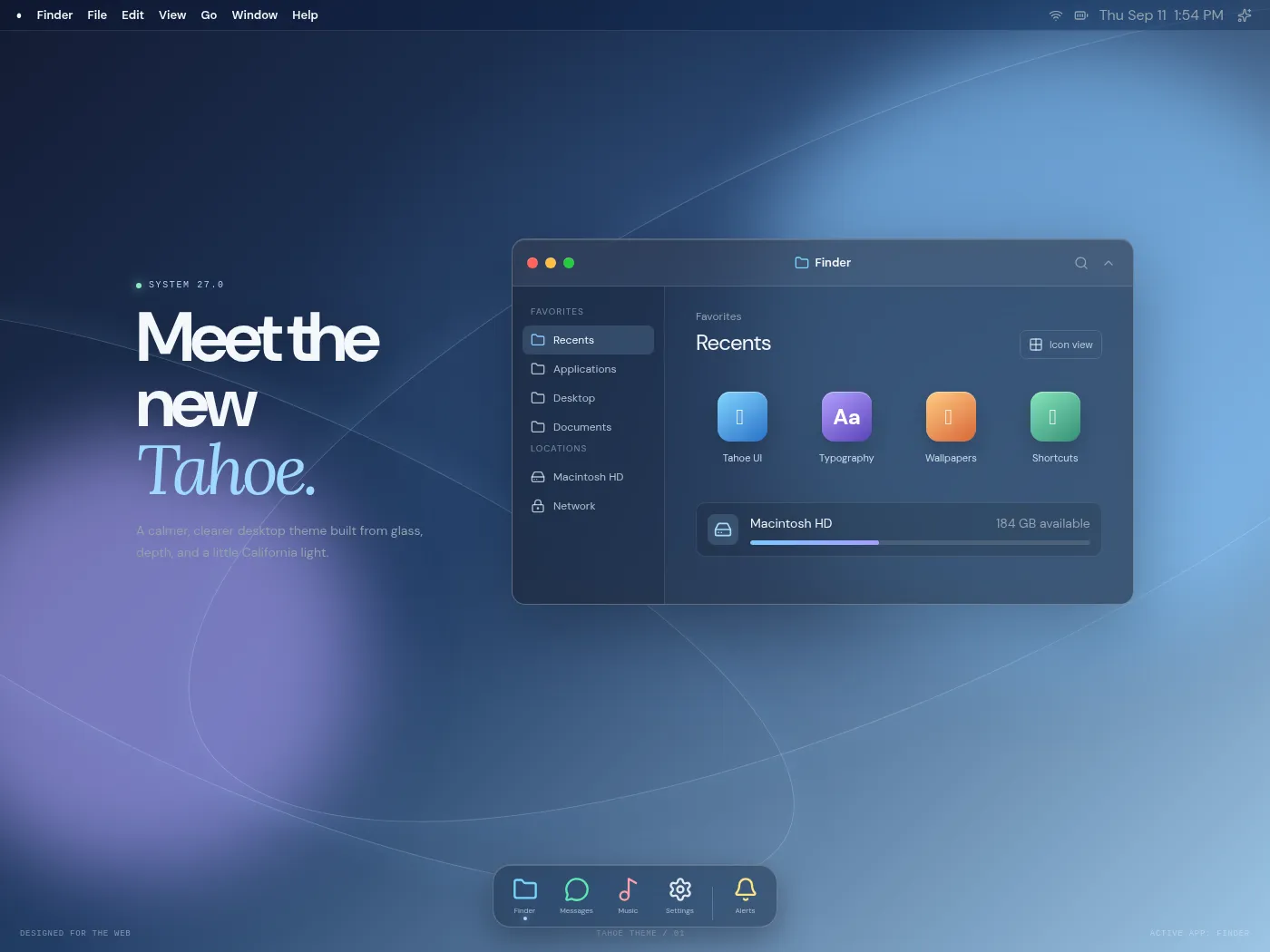 MacOS Tahoe Theme