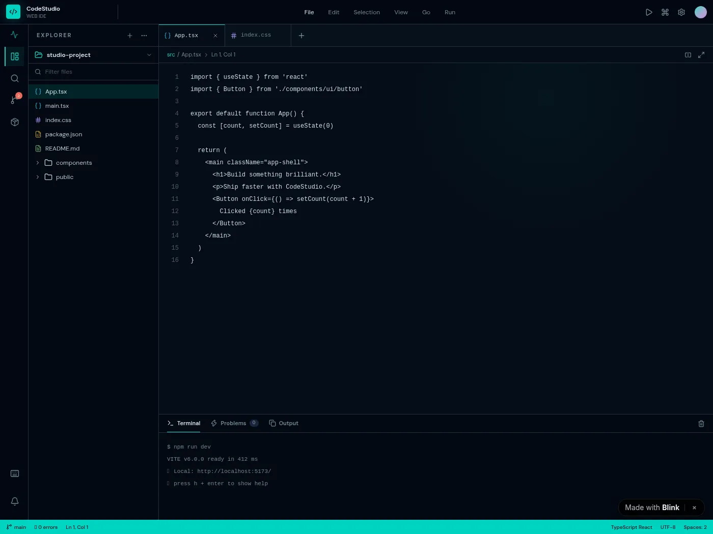 CodeStudio Web IDE