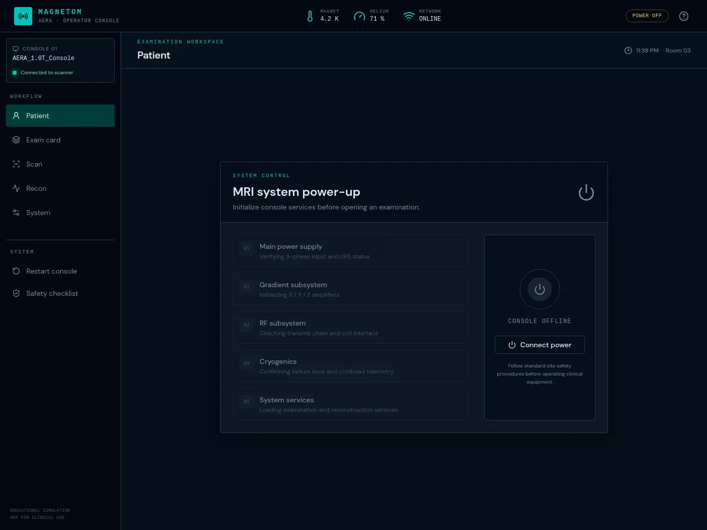 MRI Console Simulator