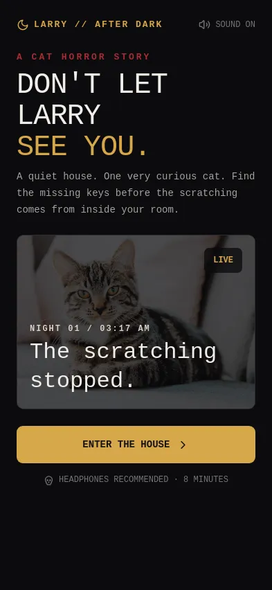 Larry the Cat Horror Game