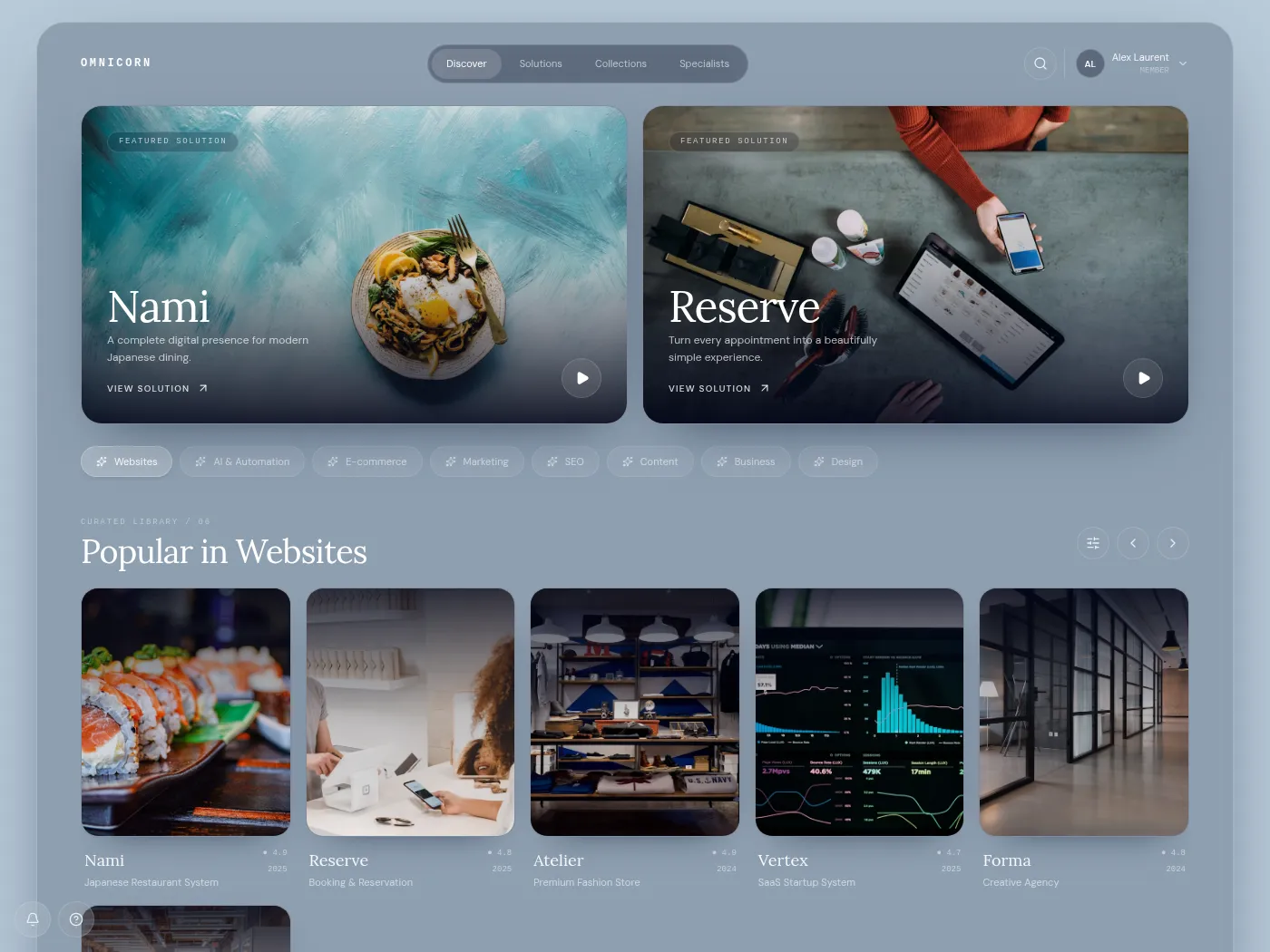 Omnicorn Visual Solutions Marketplace