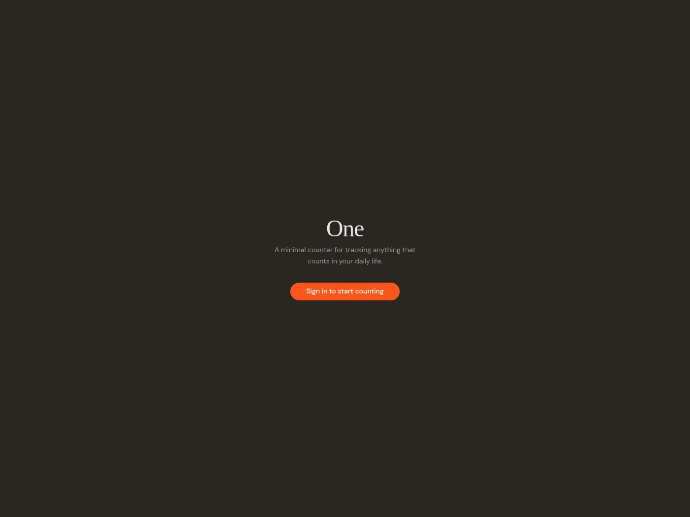 One Counter App