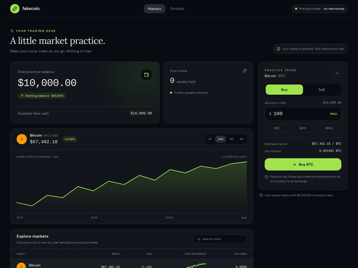 FakeCoin Playground
