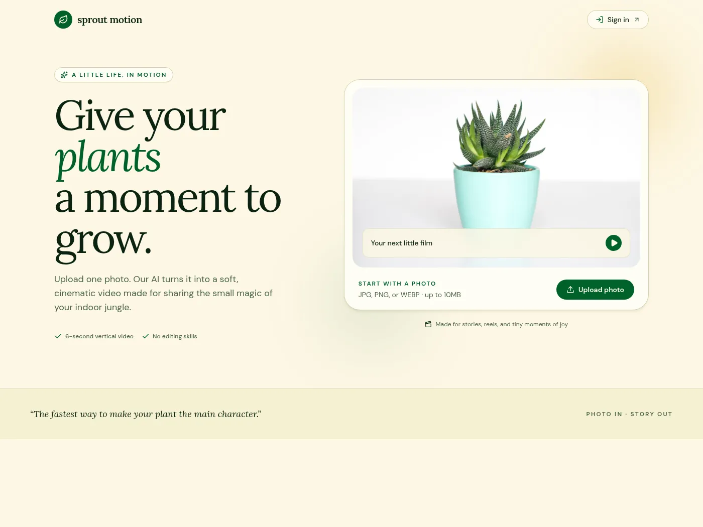 AI Plant Video Maker